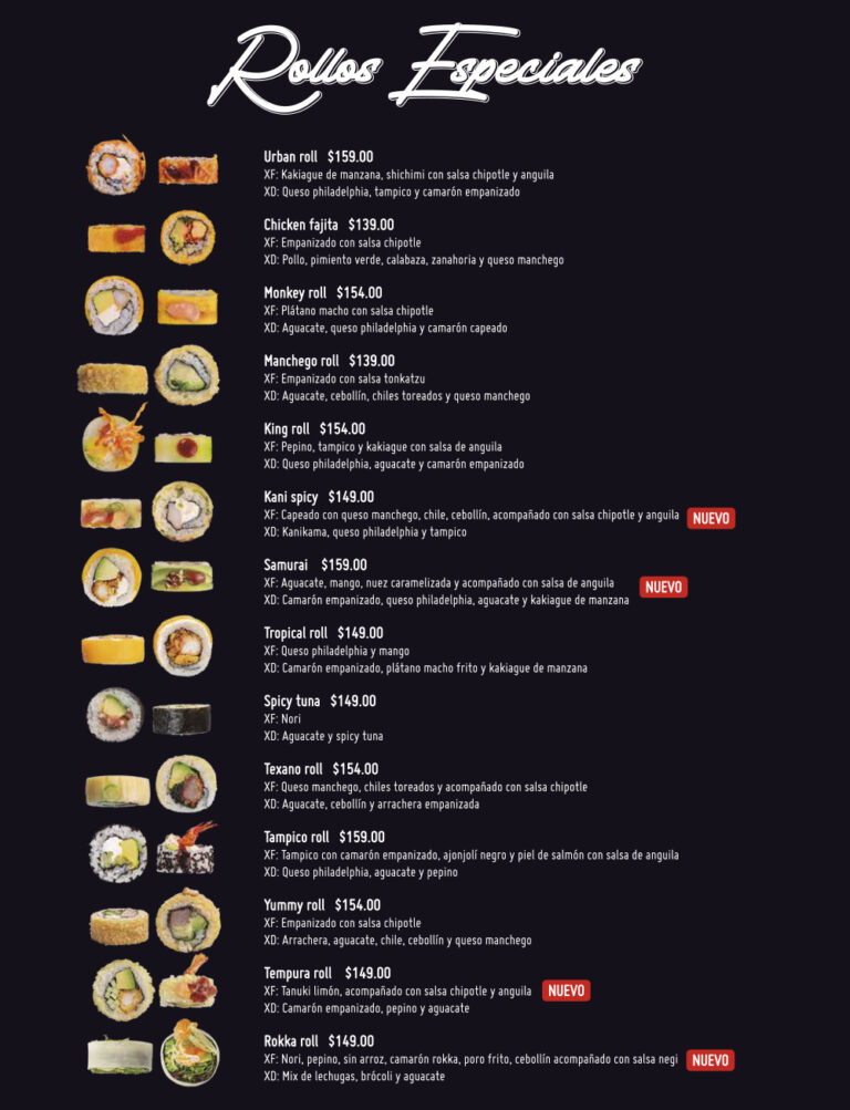MENU – Urban – Sushi Wok Ramen