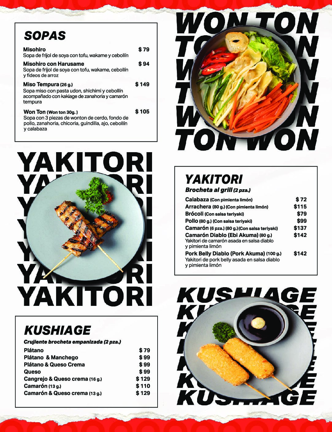 MENU – Urban – Sushi Wok Ramen